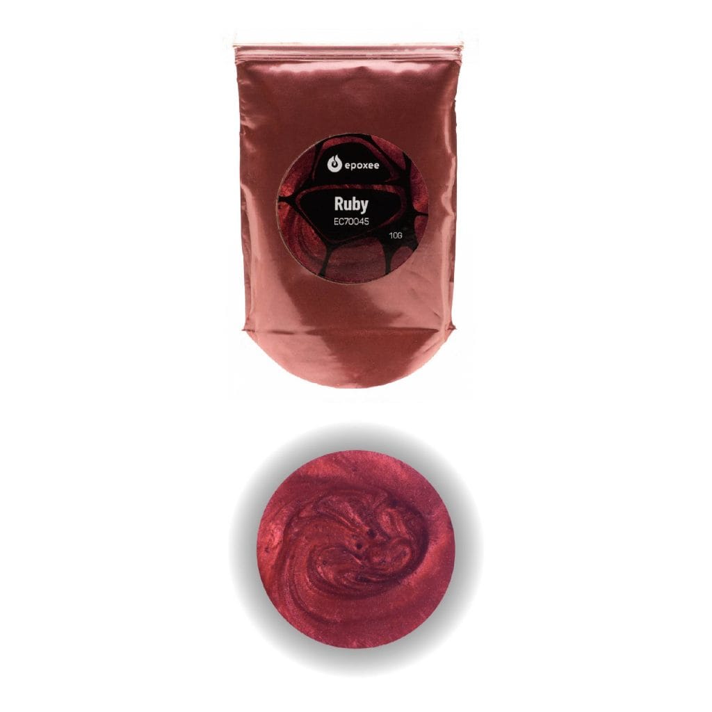 Metál MICA pigmens por – Ruby - epoxee.hu